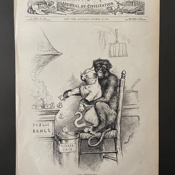 Thomas Nast | Art | Political Cartoon Thomas Nast Harpers Weekly Sheet ...